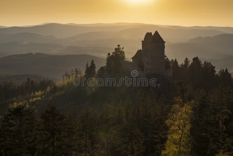 Kasperk Castle in Sumava, Czech Republic Stock Photo - Image of view ...