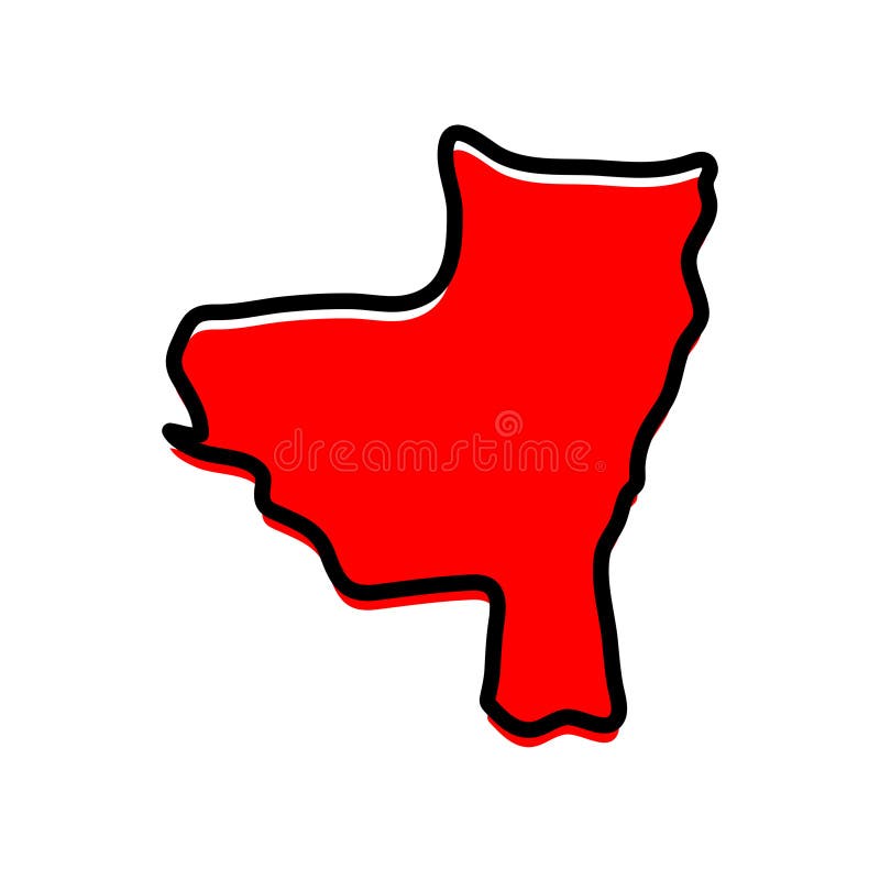 Kassala State of Sudan Vector Map Illustration Stock Vector ...