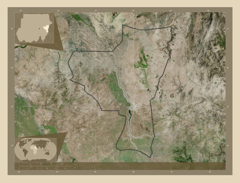 Kassala, Sudan. High-res Satellite. Capital Stock Illustration ...