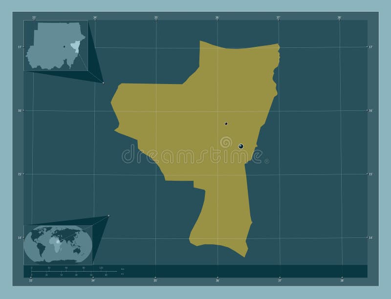 Kassala, Sudan. Solid. Major Cities Stock Illustration - Illustration ...