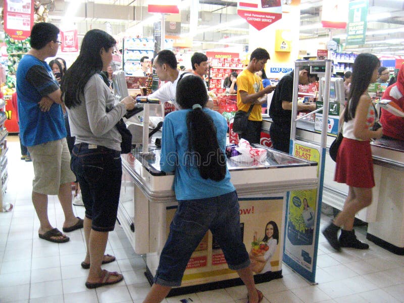 Kassier redactionele fotografie. Image of controle, java - 67440512