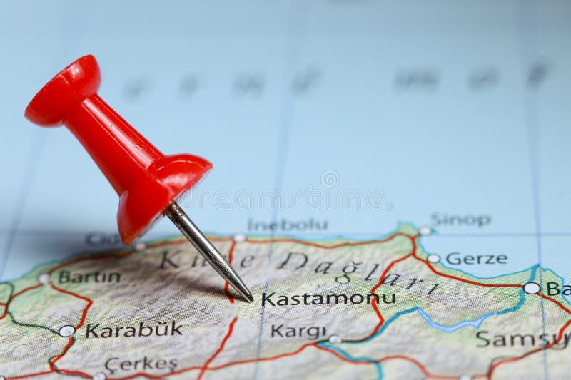 Kastamonu, Turkey Pin on Map Editorial Photography - Image of business ...