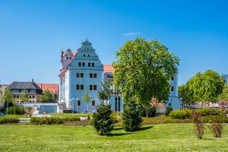 Kasteel Osterstein in Zwickau Oost - Duitsland Stock Afbeelding - Image ...