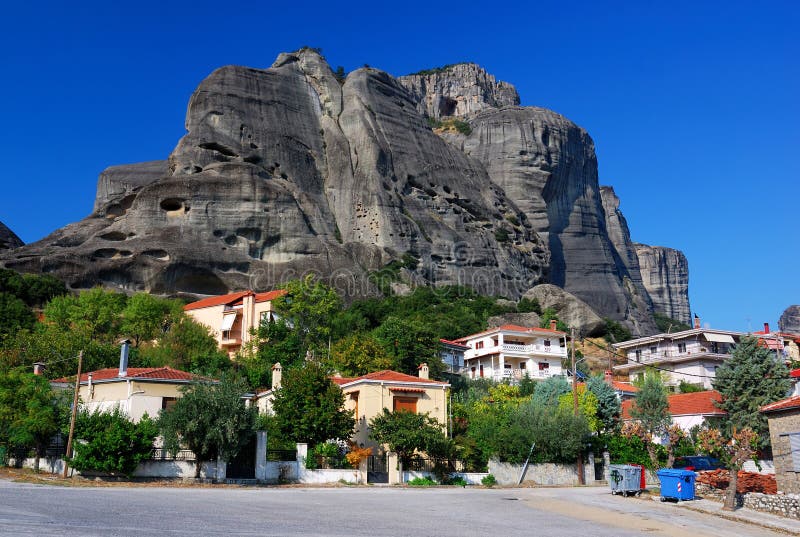 Kastraki City with Metora Cliffs, Greece Stock Photo - Image of climb ...