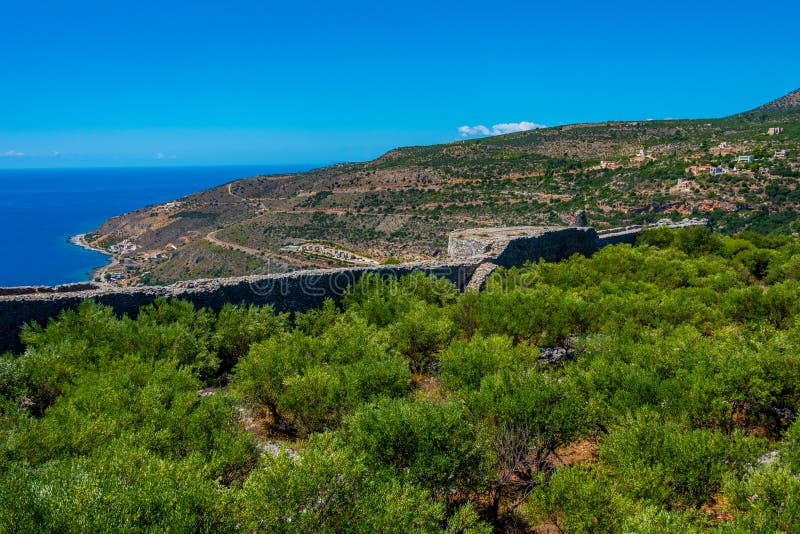 Kastro Kelephas Castle in Greek Peninsula Peloponnese Stock Image ...