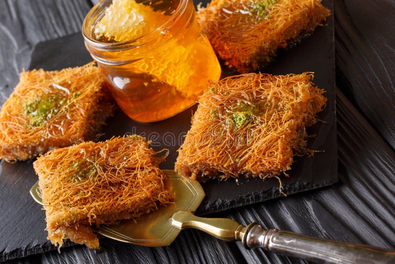 Kadaif stock image. Image of kataifi, baked, syrup, eastern - 9897587