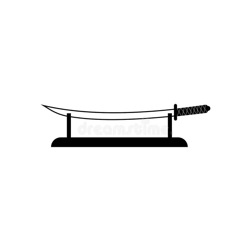 Katana sword icon stock vector. Illustration of sport - 256733480