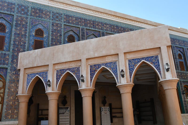 Katara Mosque in Doha, Qatar Stock Image - Image of decorative, arch ...
