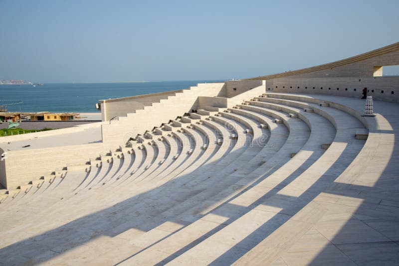 Katara Multi Purpose Hall stock photo. Image of corridor - 273906078