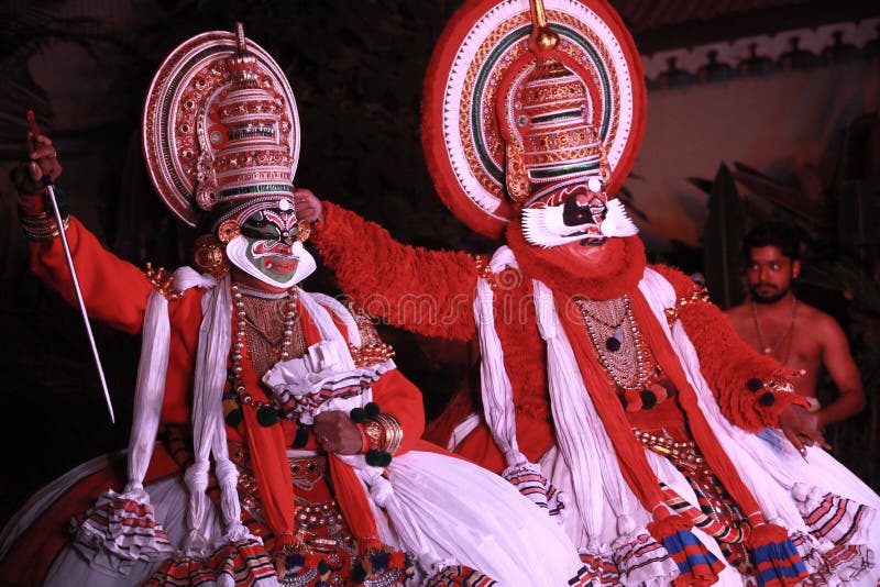 Kathakali Artists during Performance on May 3,2018 in Bengaluru,India ...