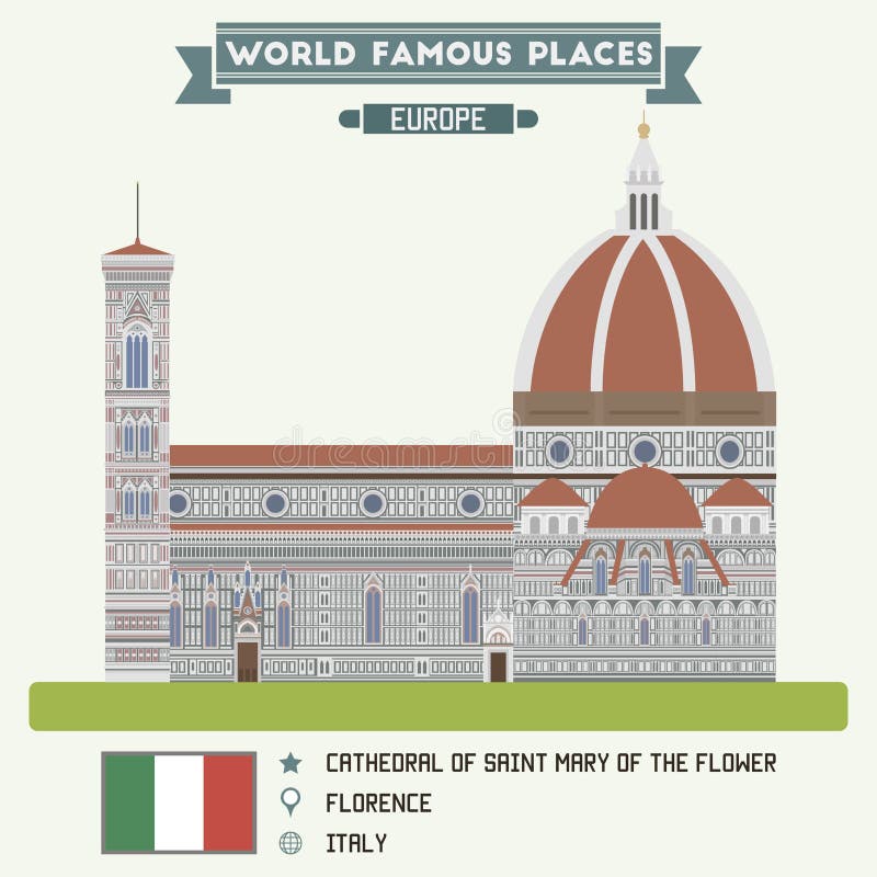 Kathedrale Der Heiliger Maria Der Blume Vektor Abbildung - Illustration ...