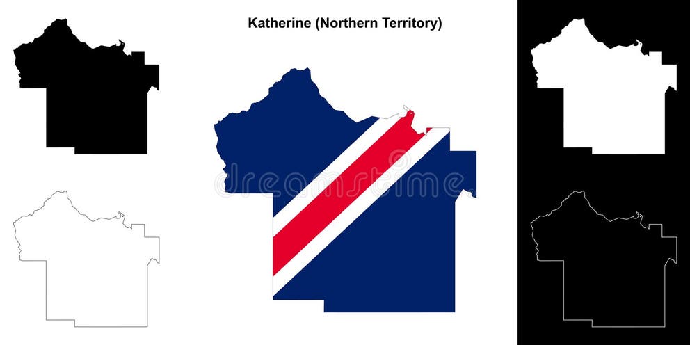 Katherine Outline Map Stock Illustrations – 6 Katherine Outline Map ...