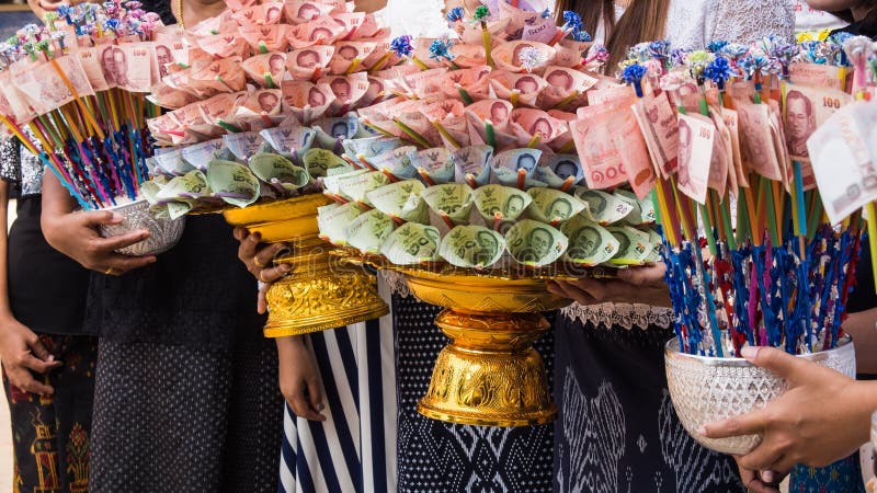 Kathin Annual Ceremony stock photo. Image of cash, money - 83270148