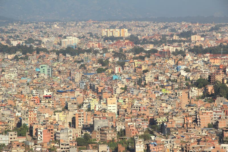 Kathmandu City Top View. editorial photo. Image of central - 35063836