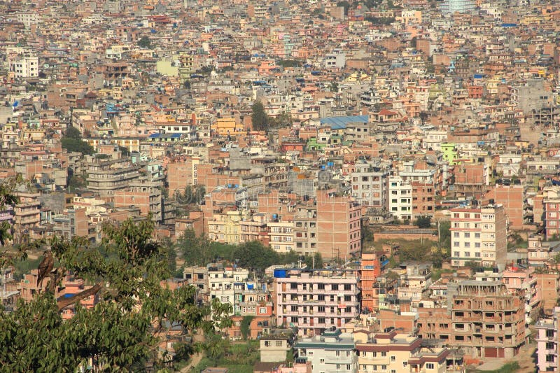 Kathmandu City View. editorial stock photo. Image of district - 35664028