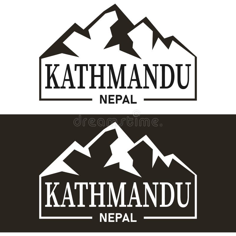 Kathmandu Mountain Silhouette Design City Vector Art. Stock Vector ...