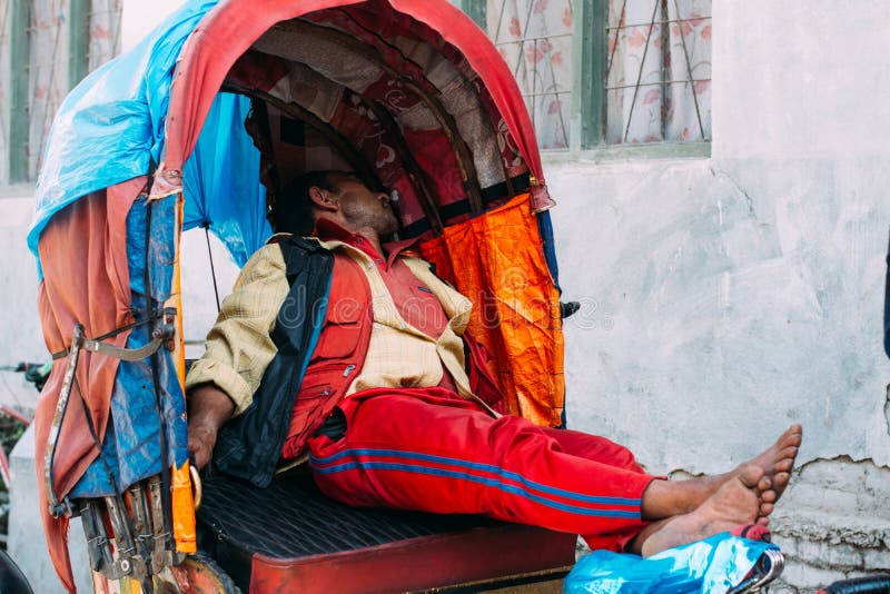 Kathmandu, Nepal - 02 of May, 2015. Rickshaw Man Editorial Photography ...