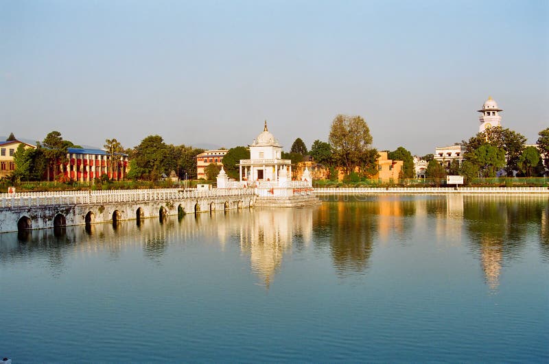 Kathmandu Queen S Pond, Nepal Stock Image - Image of king, reflection ...