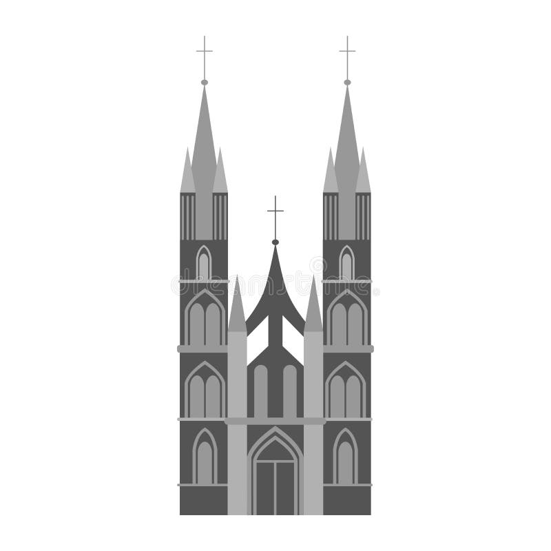 Katholieke Kerk vector illustratie. Illustration of huis - 82386882