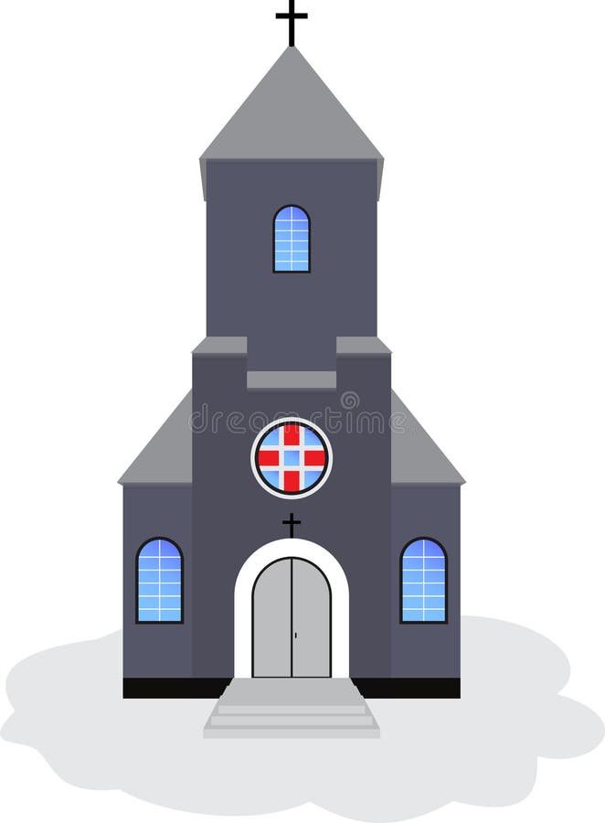Katholieke Kerk Christendom Godsdienst En Europese Architectuur Vector ...