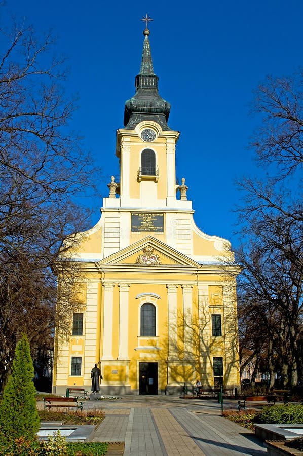 Katholische Kirche in Gyula Stockbild - Bild von barock, architektur ...