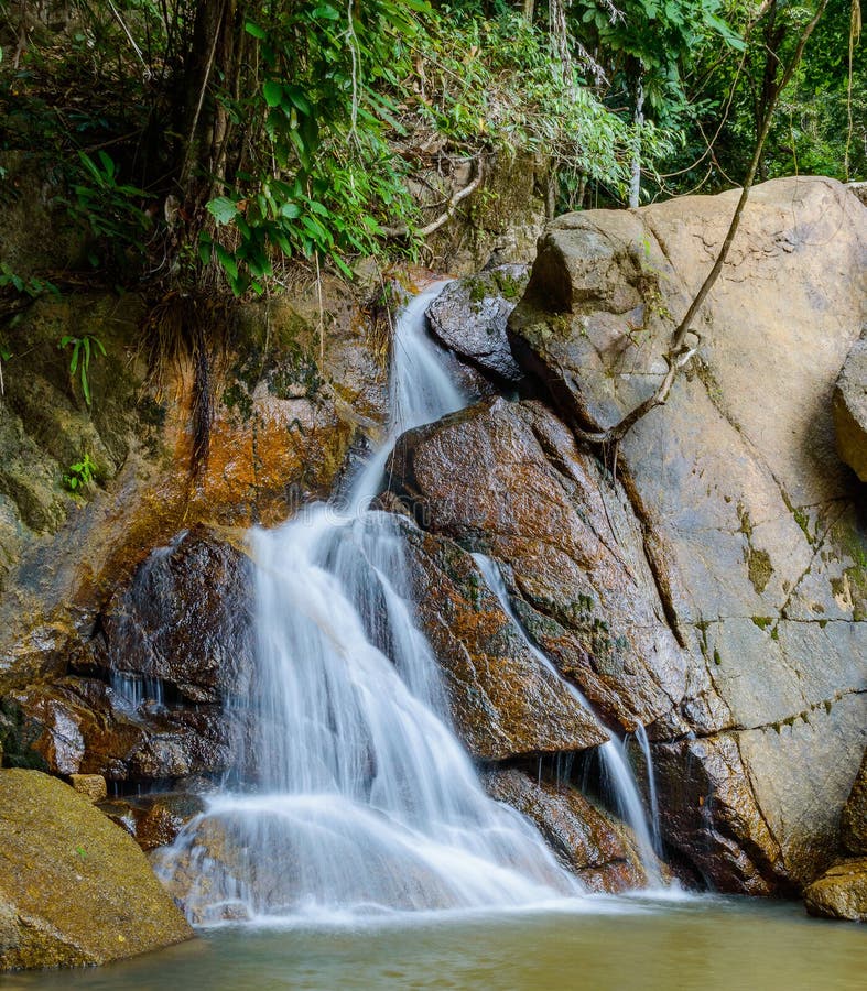 Kathu Waterfall on Phuket Island in Thailand Stock Photo - Image of ...