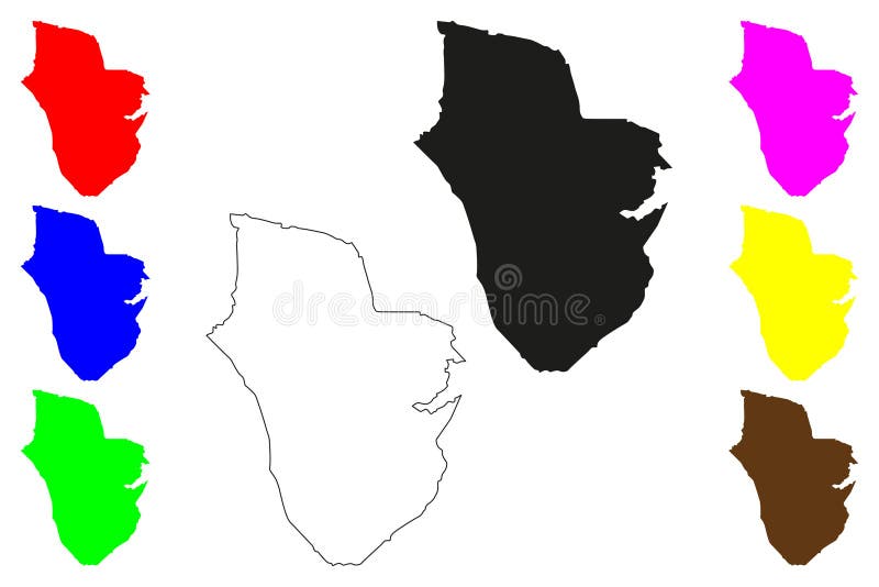 Katihar City (Republic of India, State of Bihar) Map Vector ...