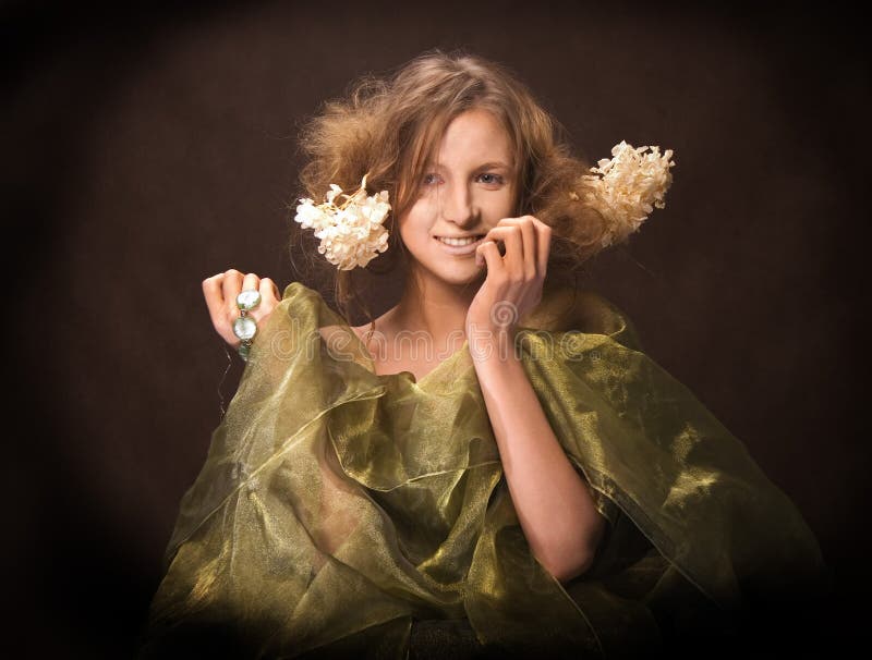 Katja stock photo. Image of flower, virgin, retro, style - 6952546