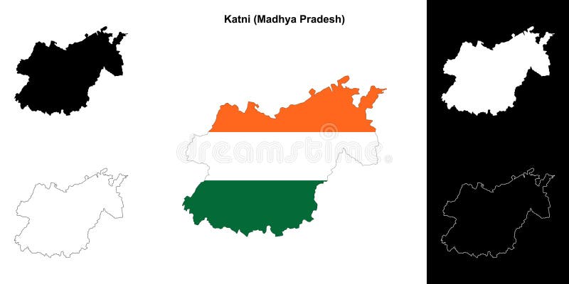 Katni Outline Map Stock Illustrations – 13 Katni Outline Map Stock ...