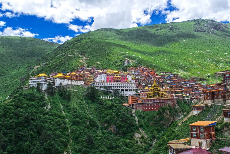Katok Monastery in Kham, Eastern Tibet Stock Photo - Image of eastern ...