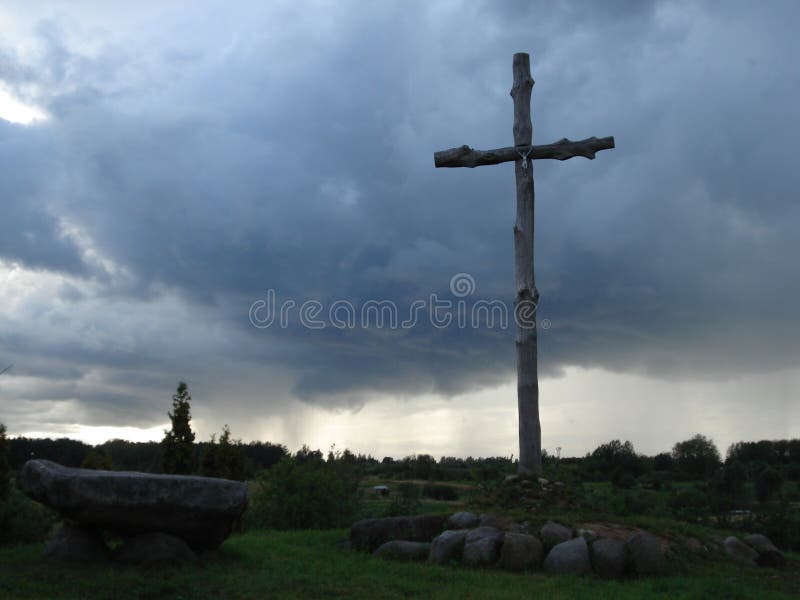 Katolskt kors fotografering för bildbyråer. Bild av religion - 48743947