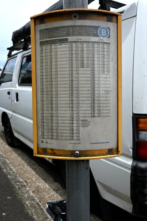 Katoomba Australia NSW Bus Stop Sign Stock Photo - Image of stand ...