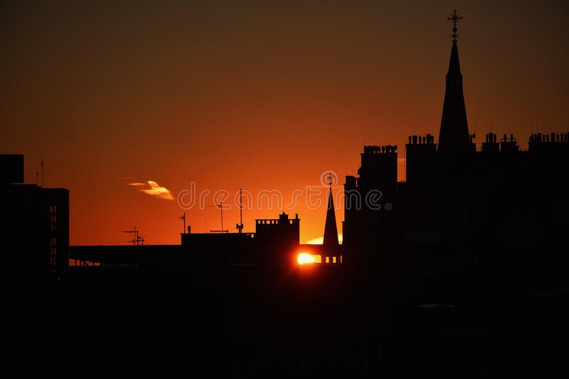 Katowice stock photo. Image of colours, sunrise, sunset - 100708964