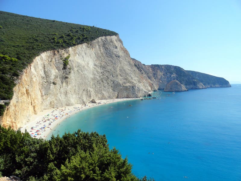 Spiaggia Dell'isola Di Leucade Immagine Stock - Immagine di paesaggio ...
