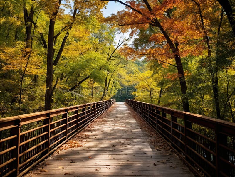Katy trail bridge stock illustration. Illustration of beautiful - 293685258
