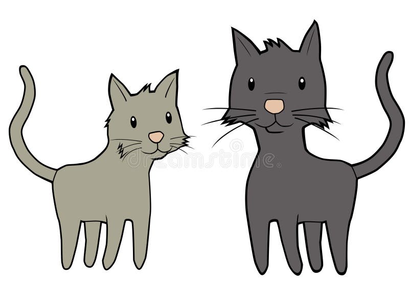 Katzen-Illustration vektor abbildung. Illustration von glücklich - 2702359