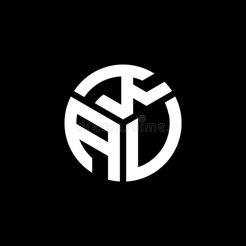 KAU Letter Logo Design on Black Background. KAU Creative Initials ...