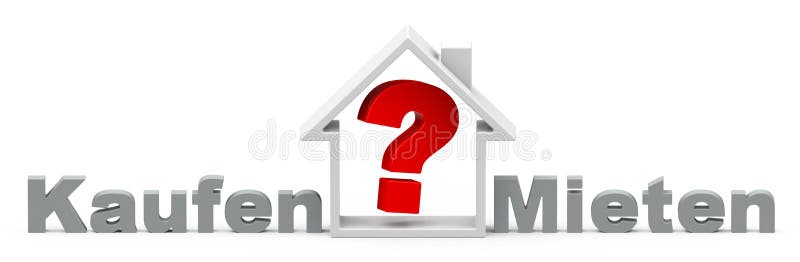 Kaufen and Mieten stock illustration. Illustration of estate - 48461337