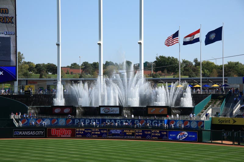 Kauffman Stadium Scoreboard - Kansas City Royals Editorial Photography ...