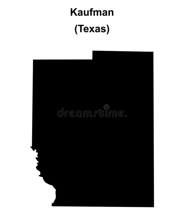 Kaufman outline map stock vector. Illustration of detailed - 361792359