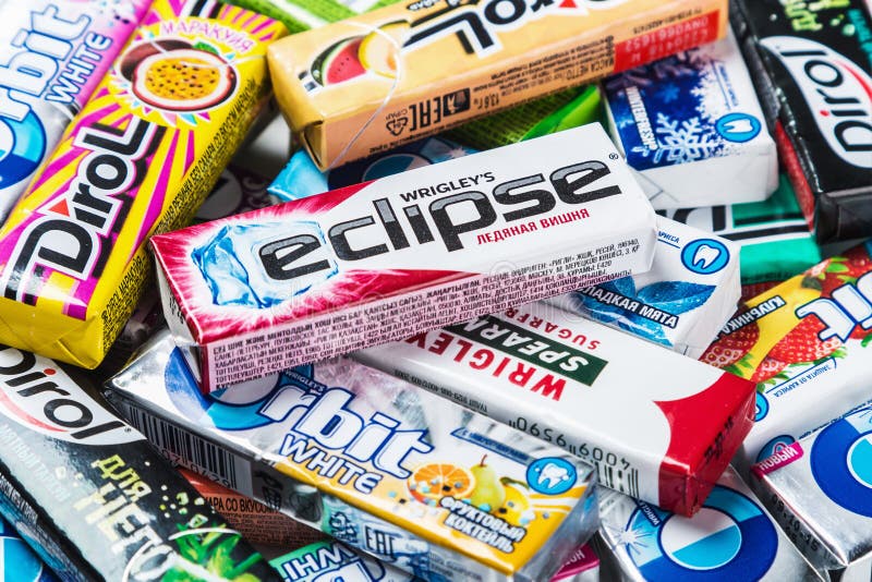 Kaugummi Der Verschiedenen Marke Kaugummimarken Redaktionelles ...