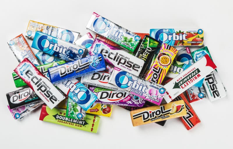 Kaugummi Der Verschiedenen Marke Redaktionelles Stockfotografie - Bild ...