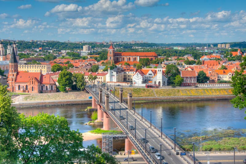 Kaunas, Lithuania, July 5, 2022: Panorama View of Kaunas from Al ...