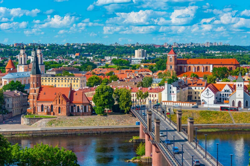 Kaunas, Lithuania, July 5, 2022: Panorama View of Kaunas from Al ...