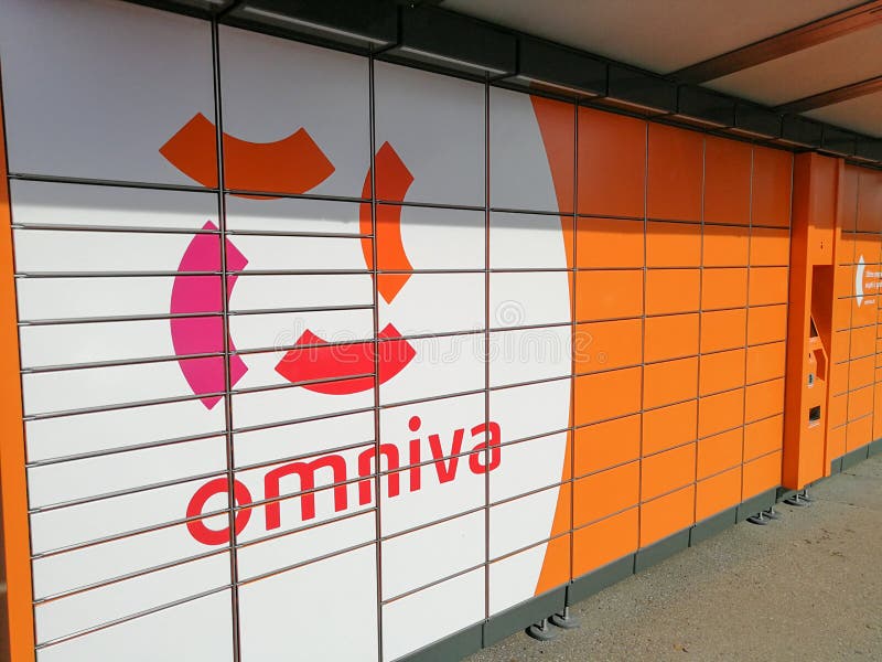 Omniva Terminal for Automatic Parcel Delivery with Many Drawers for ...