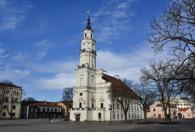 Kaunas Town Hall Square Lithuania Stock Image - Image of building ...