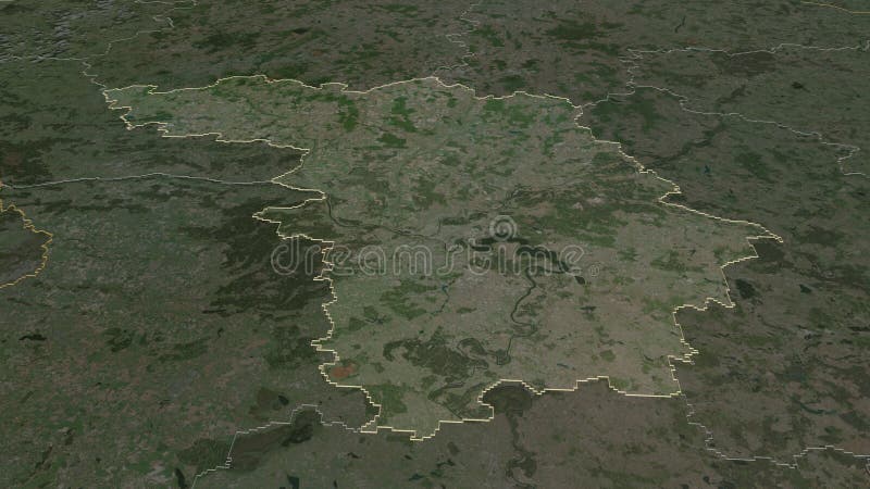 Kauno, Lithuania - Outlined. Satellite Stock Illustration ...