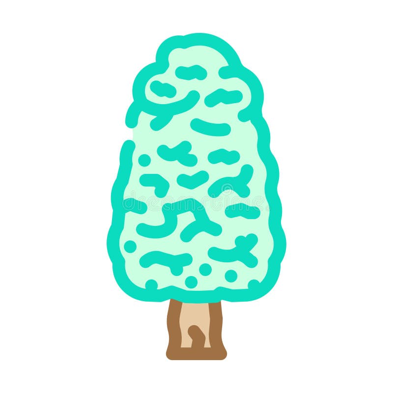 Kauri Tree Jungle Amazon Color Icon Vector Illustration Stock ...