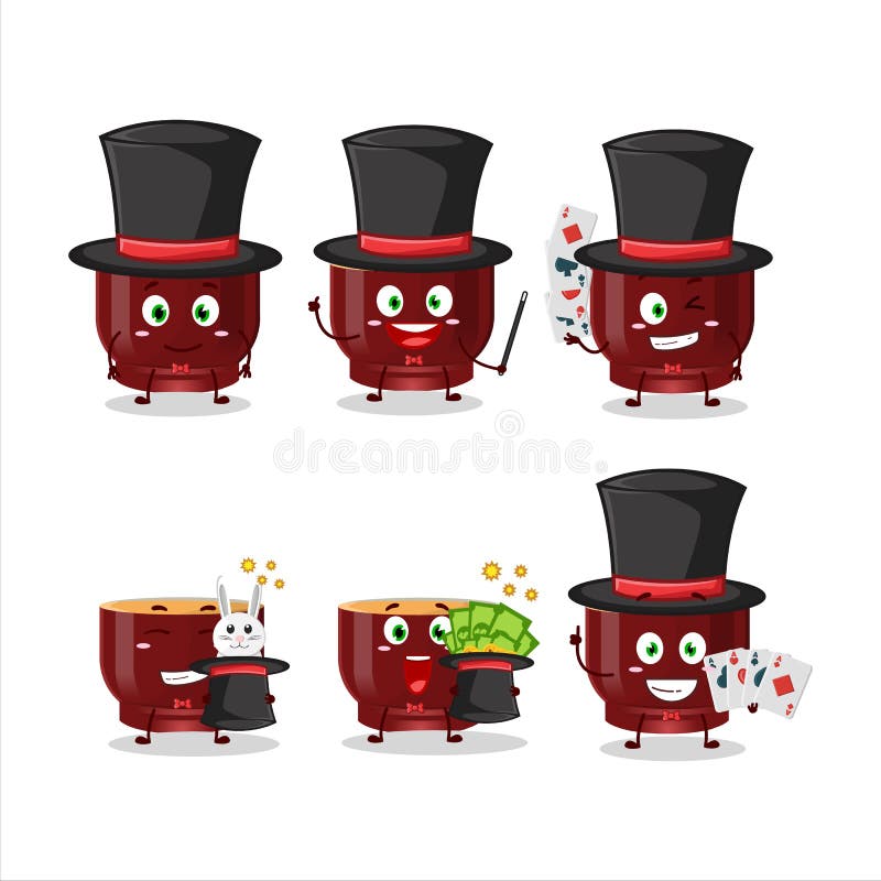 A Kava Drink Magician Cartoon Character Perform on a Stage Stock Vector ...