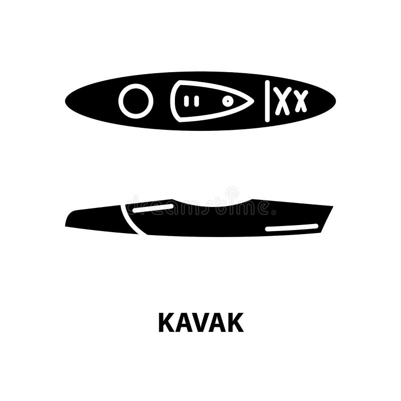 Kavak Icon, Black Vector Sign with Editable Strokes, Concept ...